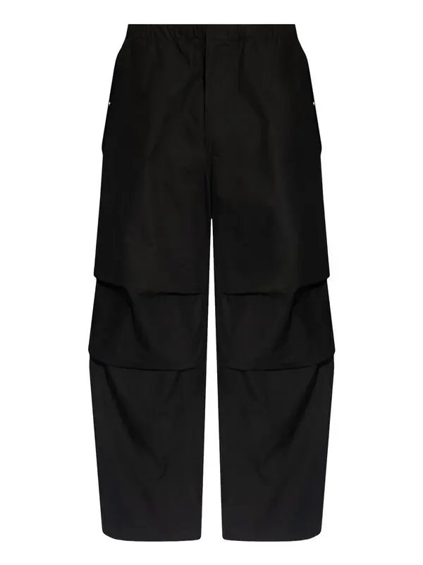 JIL SANDER Cotton Flared Trousers - Black