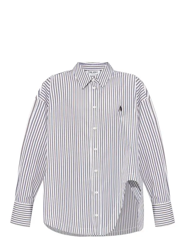 Attico Striped Cotton Shirt - White