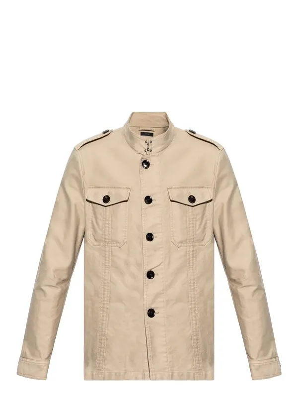 TOM FORD Cotton Jacket With Pockets - Cream