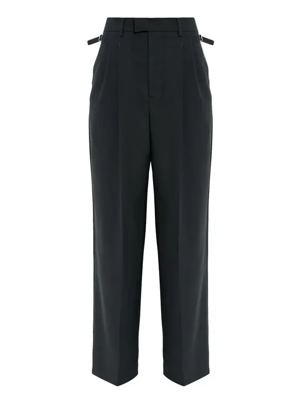 Ami Wool Trousers With Pleats - Black