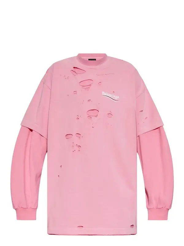 Balenciaga T-shirt With Logo - Pink