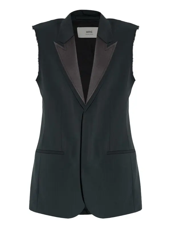Ami Wool Vest - Black