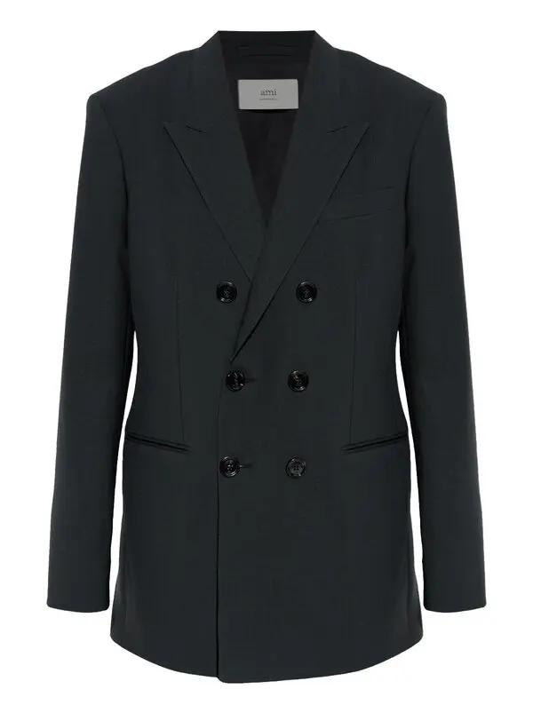 Ami Double-breasted Blazer - Black