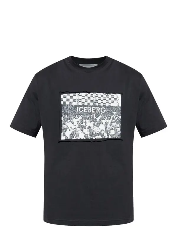 Iceberg T-shirt With Print - Black
