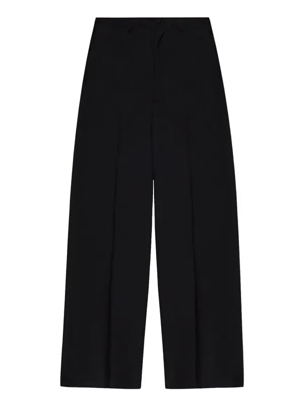 Balenciaga Wool Finish Trousers - Black