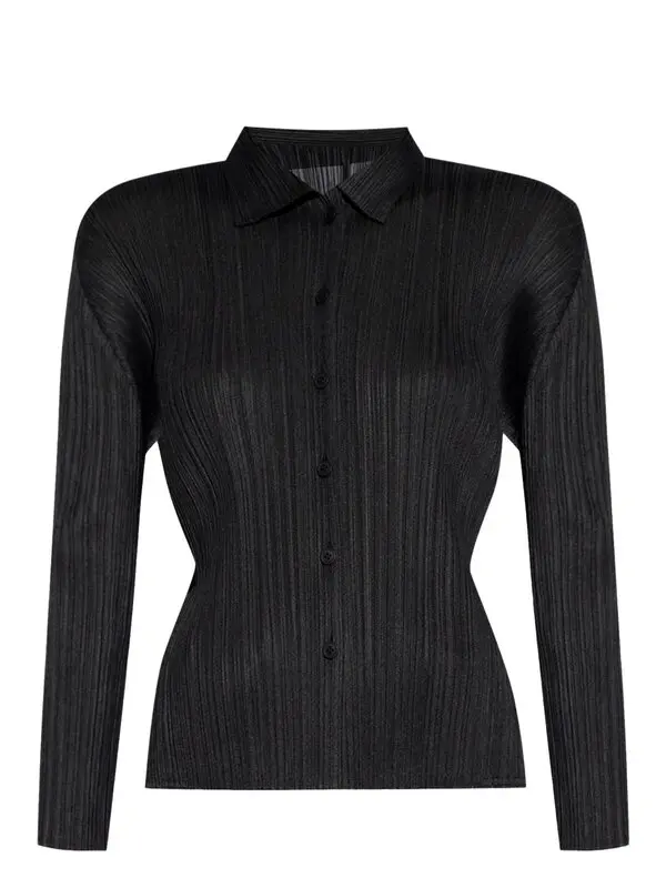 Issey Miyake Pleated Shirt - Black