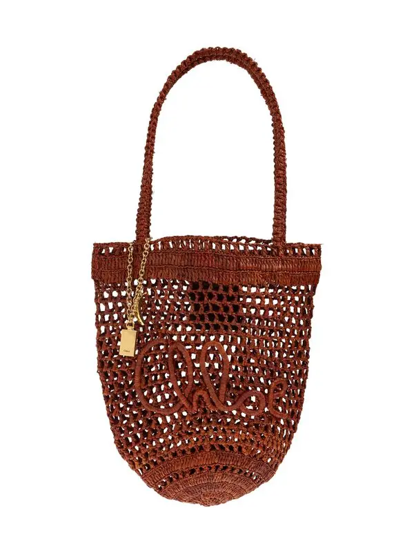 Chloé Raffia Shoulder Bag - Brown