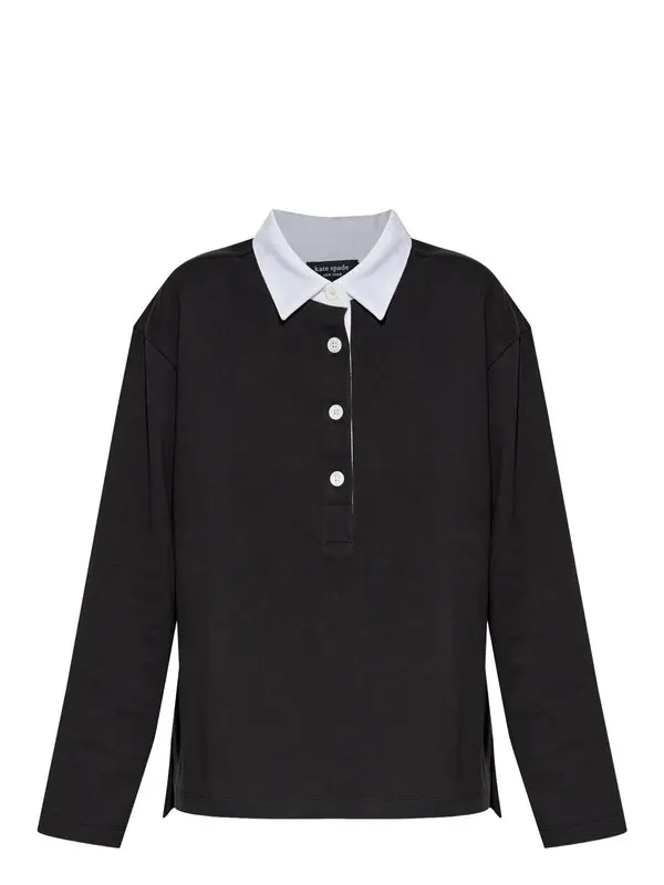 Kate Spade New York Logo Polo Shirt - Black