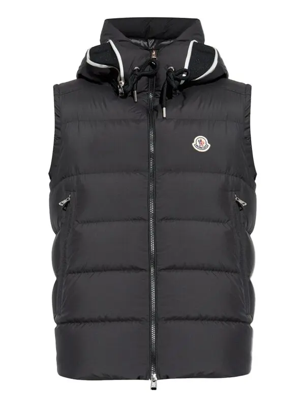 Moncler Quilted Down Vest - Black