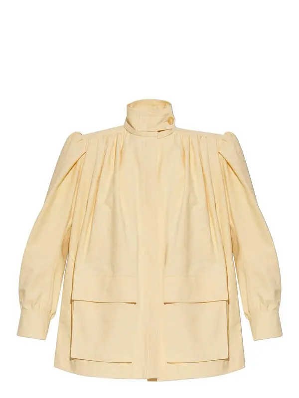 Chloé Oversized Jacket With Stand-up Collar - Yellow