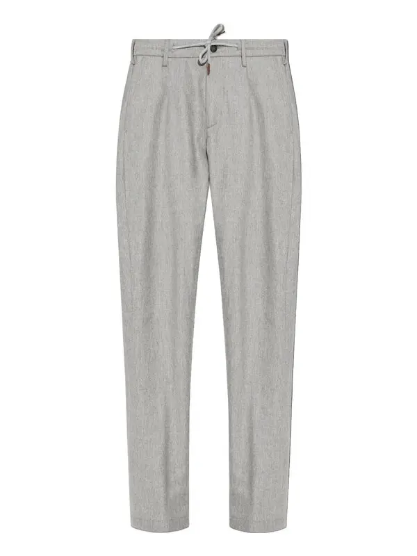 Eleventy Wool And Cashmere Trousers - Grey