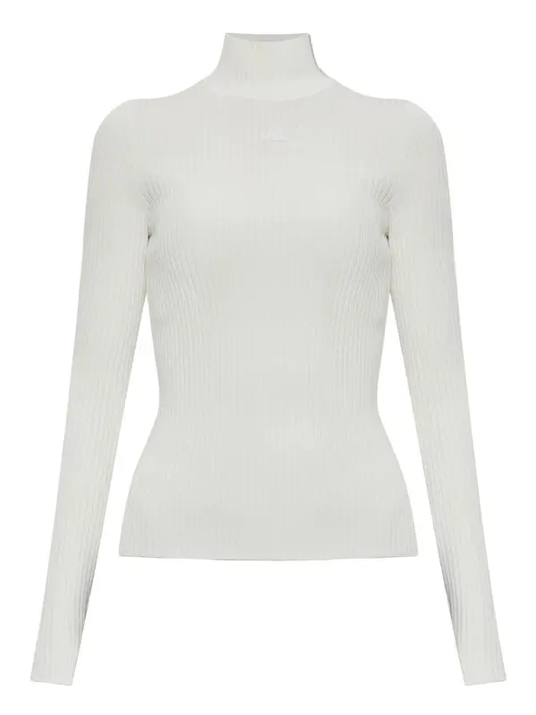 COURREGES Logo Turtleneck - Cream