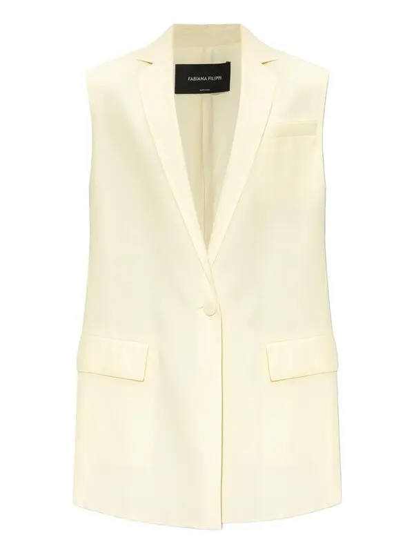 Fabiana Filippi Wool And Silk Vest - Cream