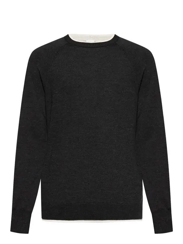 Eleventy Wool Sweater With Raglan Sleeves - Grey