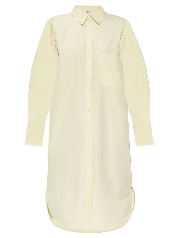 TOTÊME Organic Cotton Shirt Dress - Yellow