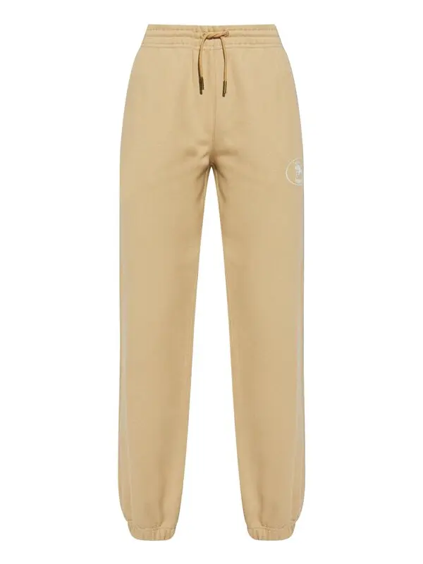 Burberry Embroidered Logo Sweatpants - Beige