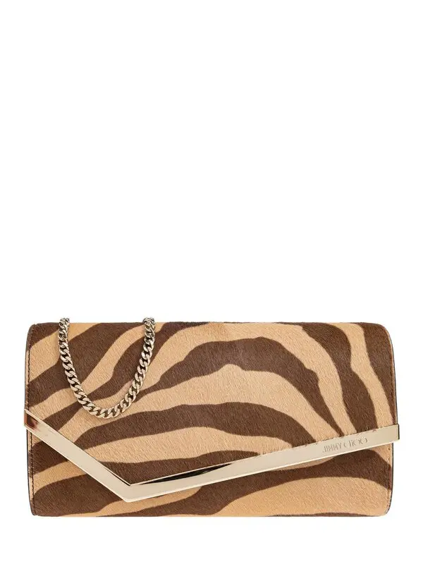 JIMMY CHOO Emmie Clutch - Brown