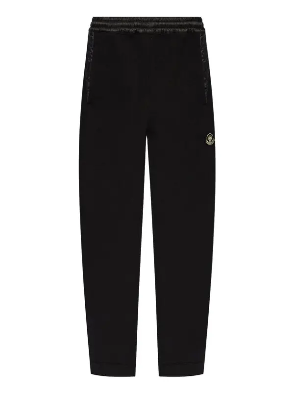 Moncler Sweatpants With Logo Patch - Black