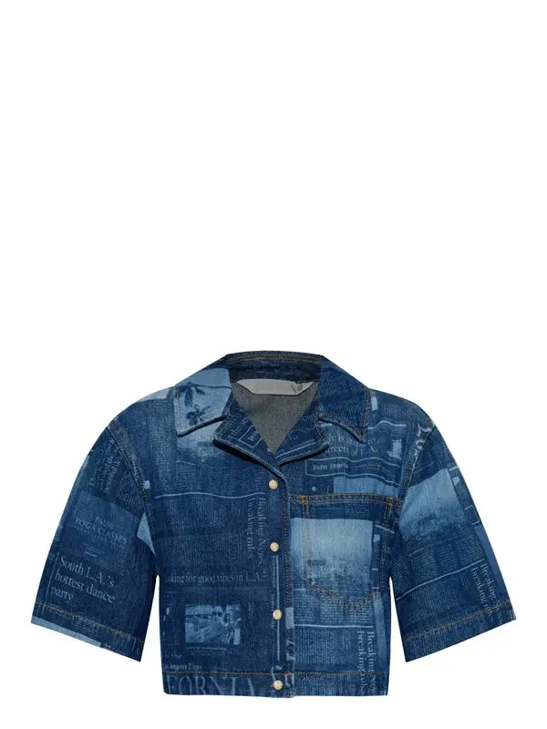 Palm Angels Denim Shirt - Navy Blue