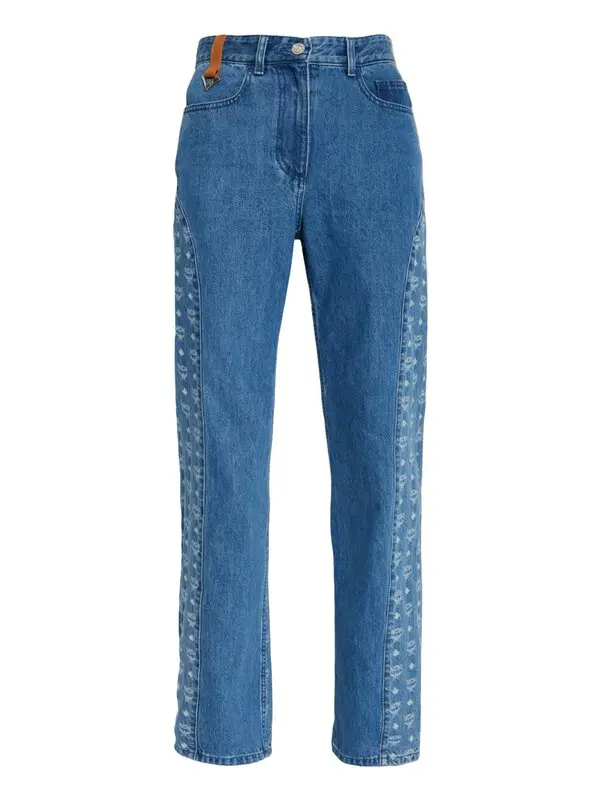 Mcm Monogram Jeans - Blue