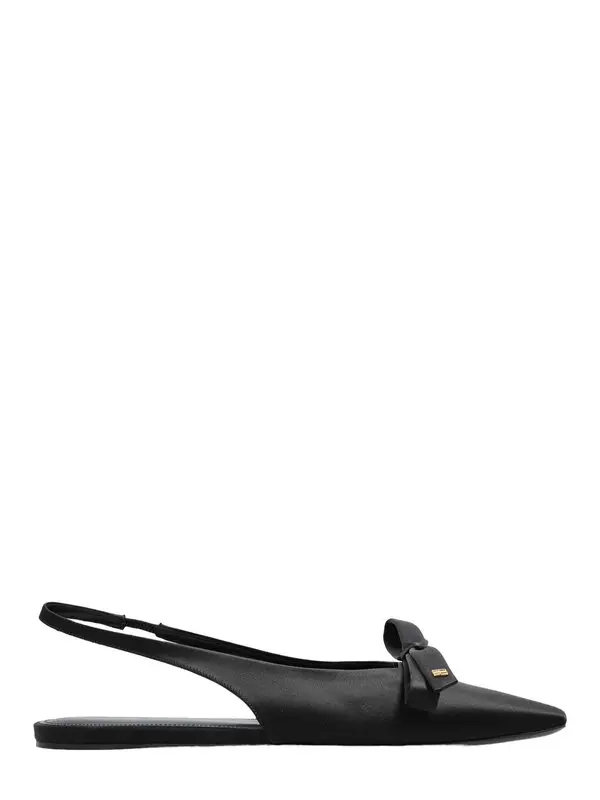 Balenciaga Bow-adorned Slingback Shoes - Black