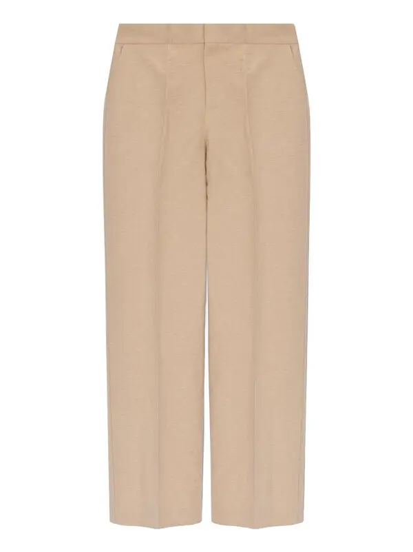 AERON Dene Pleat-front Trousers - Beige