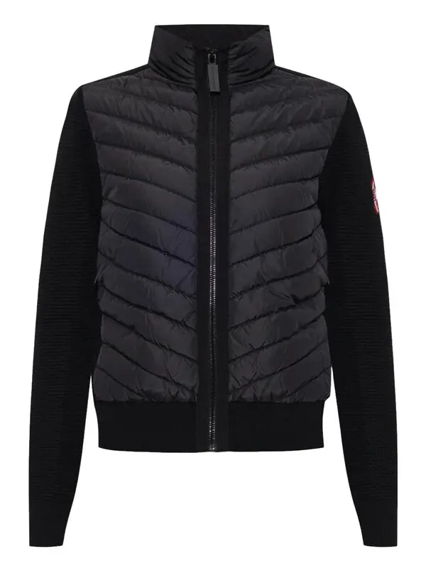 Canada Goose Cardigan With Quilted Frontal Panel - Black