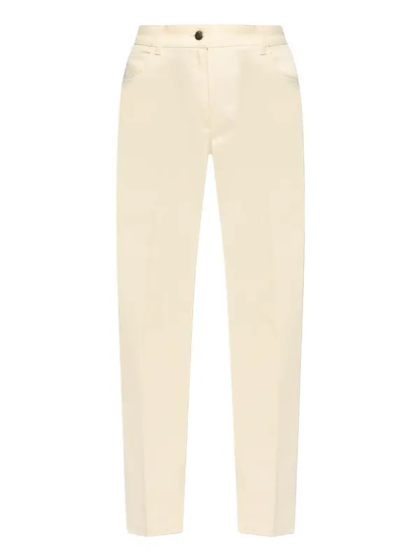 Moncler Cotton Trousers - Cream