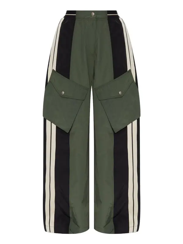 Palm Angels Olive Cargo Trousers - Green