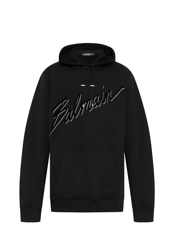 Balmain Sweatshirt With Printed Logo - Black
