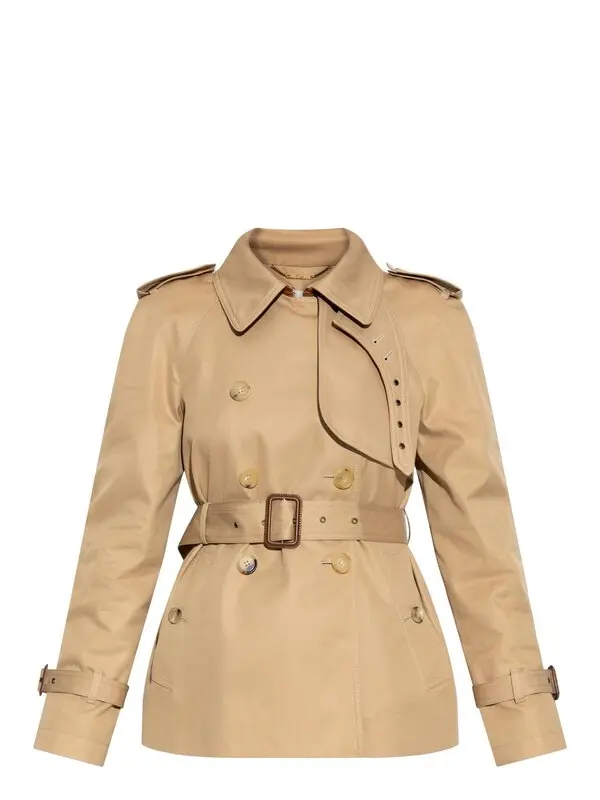 Chloé Short Belted Trench Coat - Beige