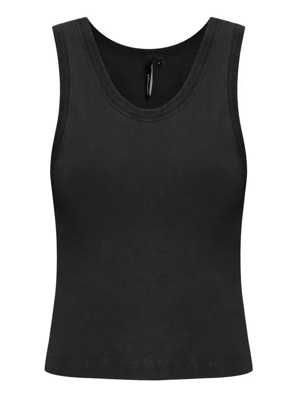 ENTIRE STUDIOS Cropped Tank Top - Black