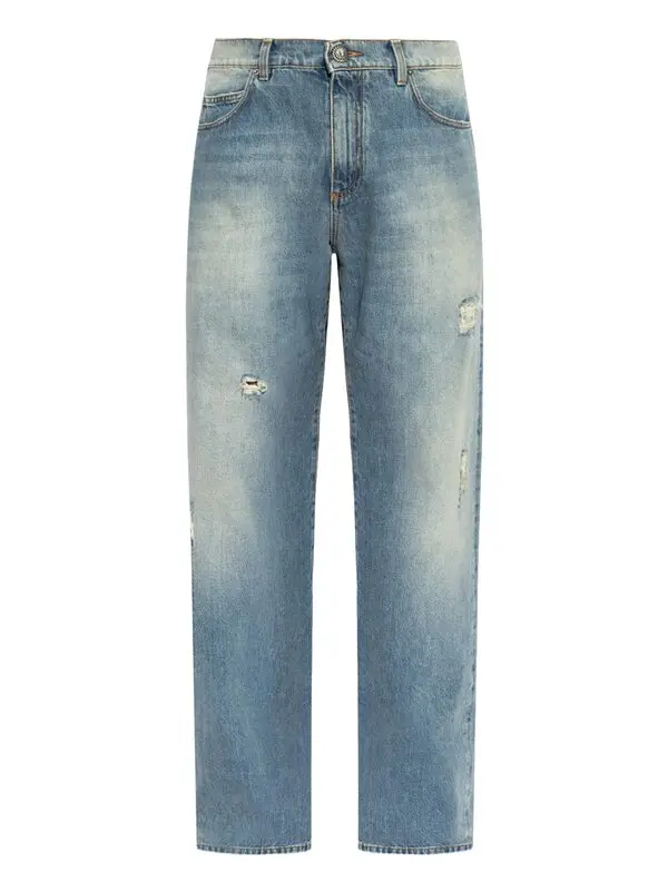 Balmain Vintage-effect Jeans - Blue