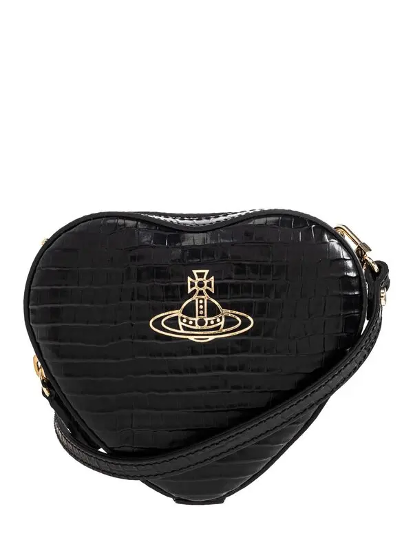 VIVIENNE WESTWOOD Heart Mini Shoulder Bag - Black