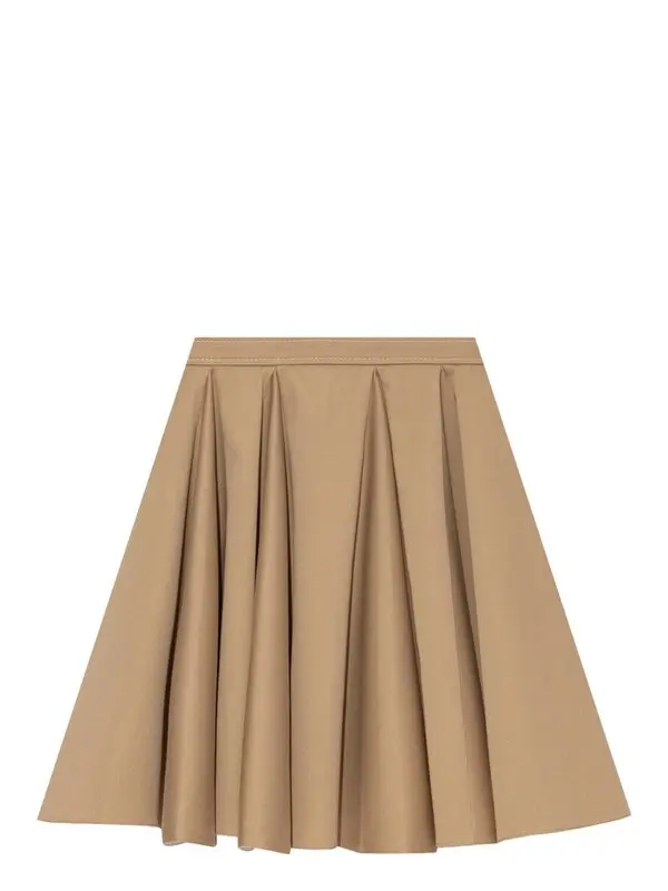 Marni Pleated Cotton Skirt - Beige