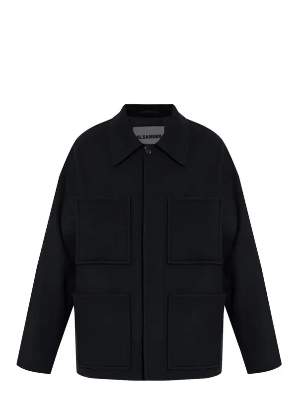 JIL SANDER Wool Coat - Black