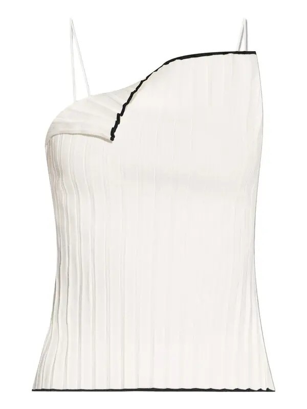 Jacquemus Plissé Pleated Camisole Top - White