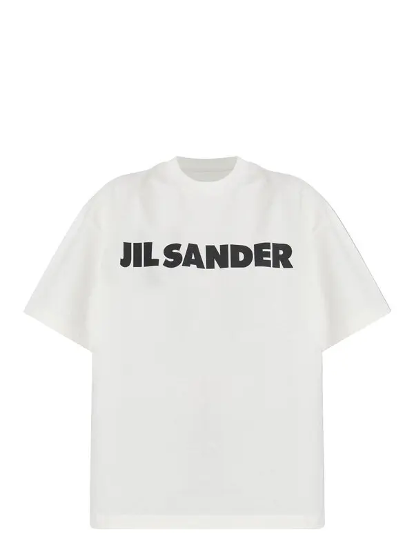 JIL SANDER T-shirt With Printed Logo - Cream
