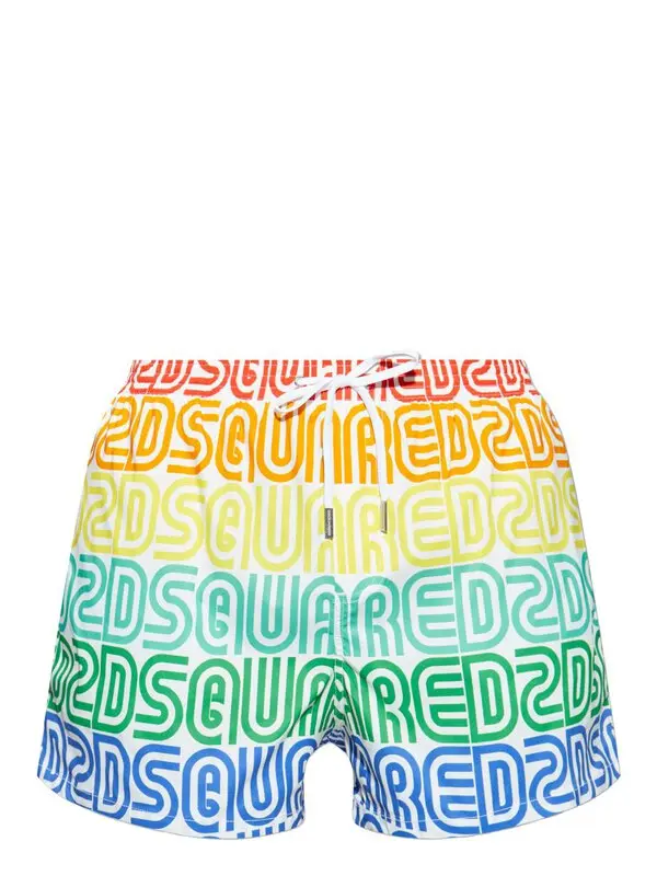Dsquared2 Rainbow Logo Swim Shorts - Multicolour