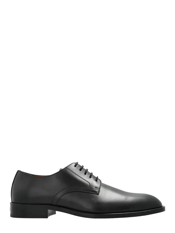 Burberry Carlyle Leather Lace-up Shoes - Black