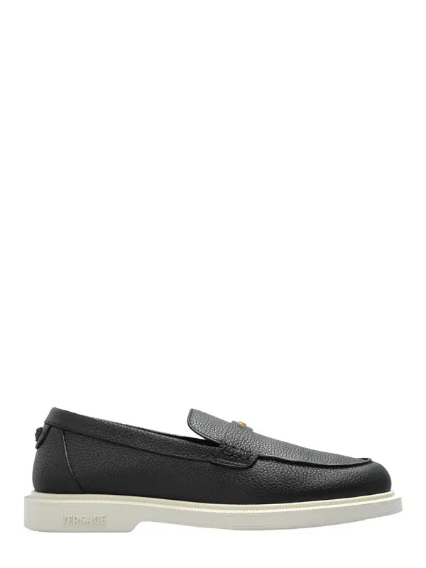 Versace Leather Loafers - Black
