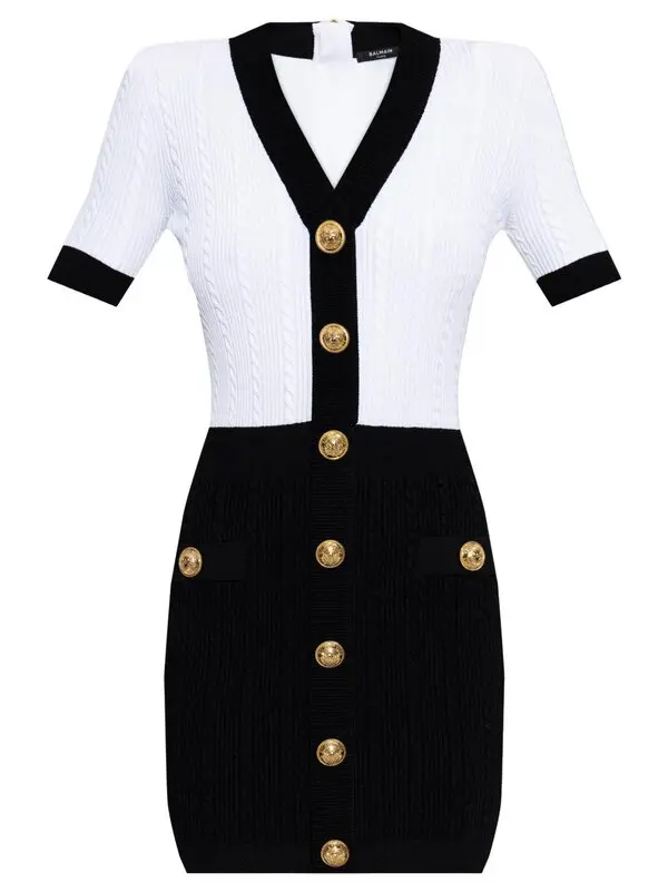 Balmain Dress With Decorative Appliqués - White