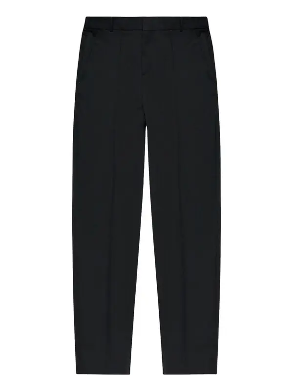 Balmain Wool Pleated Trousers - Black
