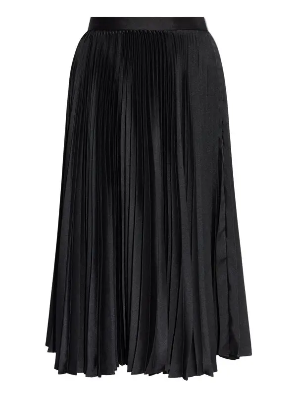 JIL SANDER Pleated Midi Skirt - Black