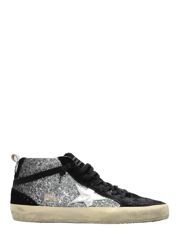 GOLDEN GOOSE Mid Star Classic Sneakers - Silver