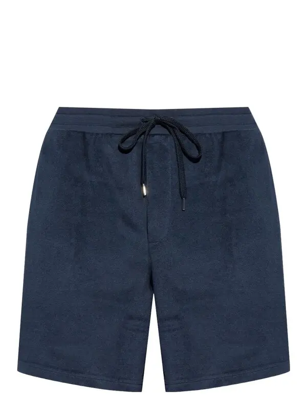 Paul Smith Cotton Shorts With Logo - Navy Blue