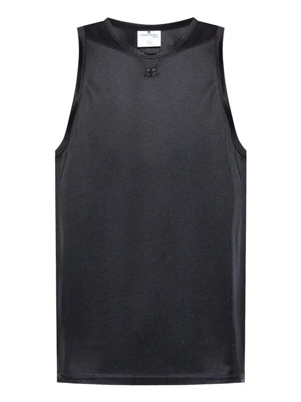 COURREGES Sleeveless T-shirt - Black