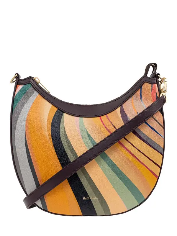 Paul Smith Abstract Patterned Leather Shoulder Bag - Multicolour