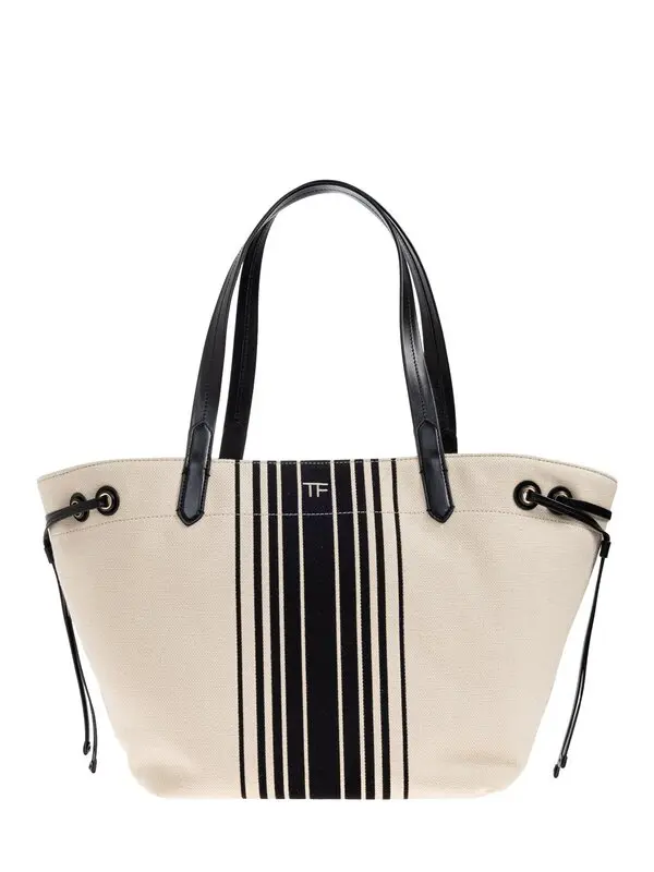 TOM FORD Shopper Bag With Logo - Cream