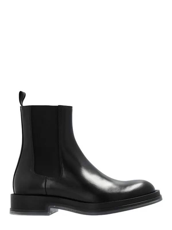 Alexander McQueen Leather Chelsea Boots - Black